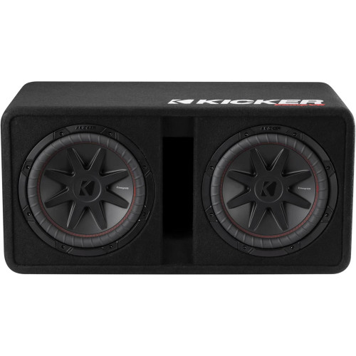 Kicker 52DCVR122 CompVR 12" dual subwoofers in vented box, 2-ohm ...