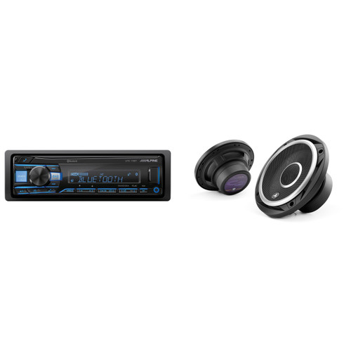 Alpine UTE-73BT Bluetooth Receiver & JL Audio C2-650X 6.5" Speakers ...