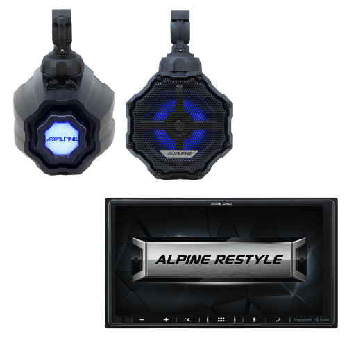 Alpine I407-WRA-JL Receiver w/ SPV-65RGB-CAN 6.5” Cage-Mounted ...