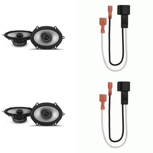 Alpine (2 Pair ) S2-S68 6x8" Speakers with 72-5600 Adapters Compatible ...