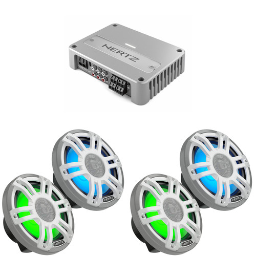 Hertz 2 Pair HMX 7.7 S-LD-SW – 7.7" Hi-End LED Marine Coaxial Speaker ...