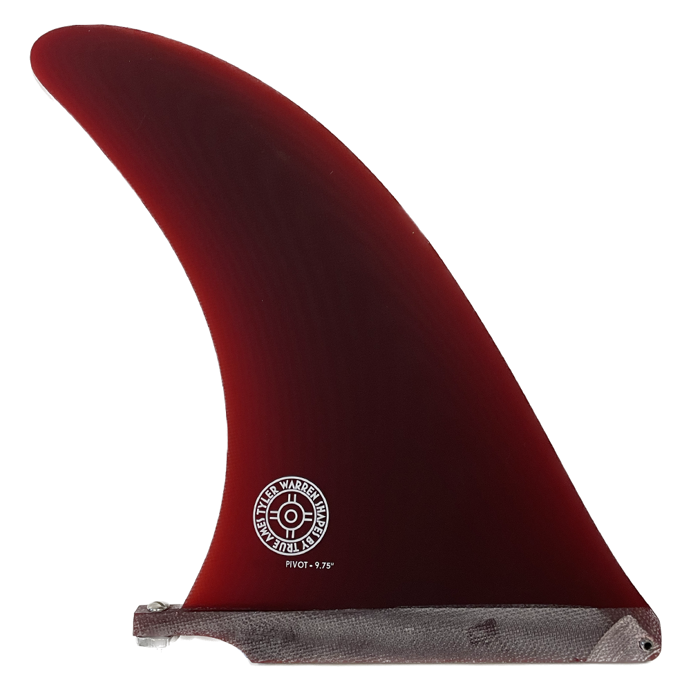 True Ames Tyler Warren Pivot 9.75" Longboard Surfboard Single Fin - Red