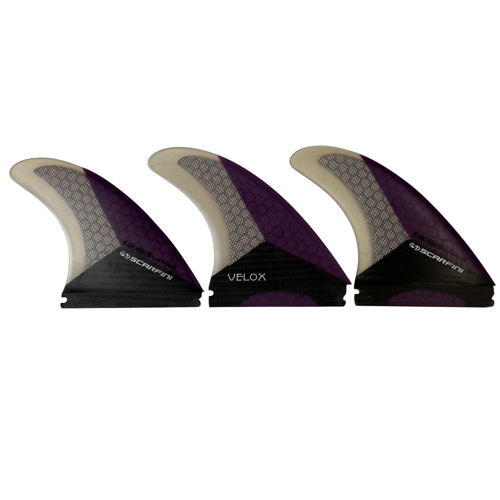 Scarfini Fins "FX-5" - Used Thruster Fin Set – Large-Honeycomb/Carbon