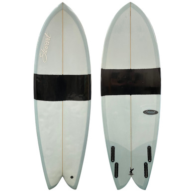 5'4" Stewart Surfboards Used Quad Fin Fish Shortboard Surfboard ...