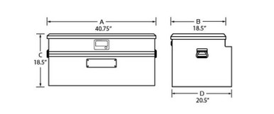 Tradesman Aluminum Flush Mount Truck Tool Box (40in.) - Brite - 9440 ...