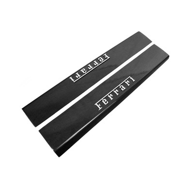 Fabspeed Carbon Fiber Right and Left Door Sills with Ferrari Chrome ...