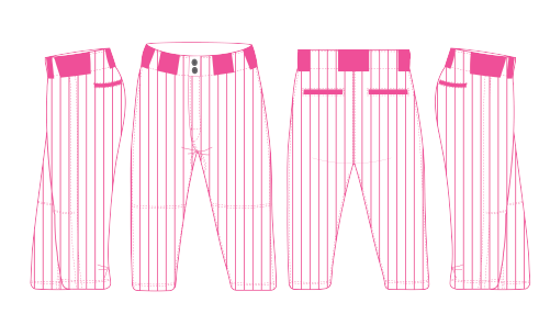 Pink Pinstripe Baseball Pants Knickers - JayMac Sports Products