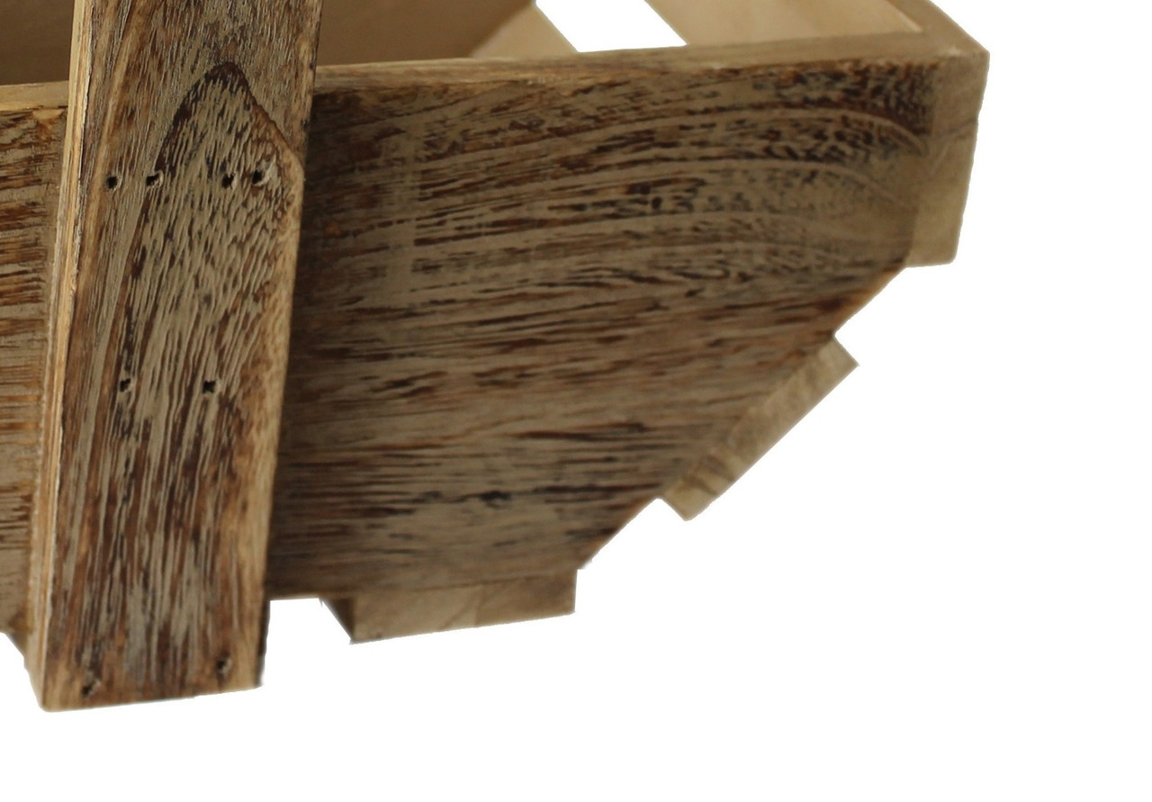 Trug Basket Small in Oak Effect Wood