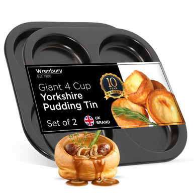 Wrenbury 4 Cup Non-Stick Yorkshire Pudding Tray Set of 2