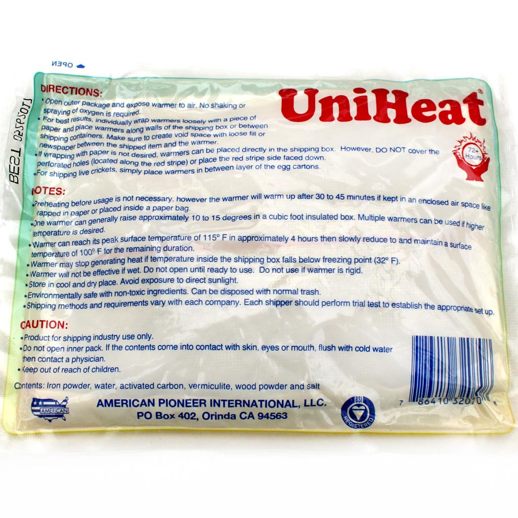 UniHeat Shipping Warmer Heat Pack - Mountain Crest Gardens®