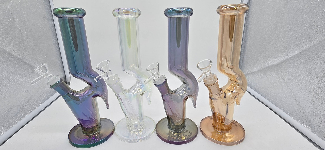 10" Zong Reflective Finish Water Pipe Rig w/Dry Bowl
