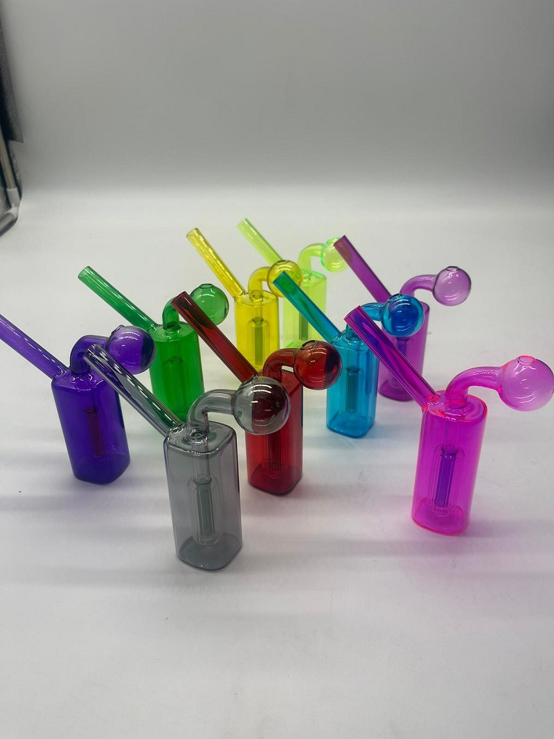 5" FULL COLOR Ice Cube Perc for Unique Smoking Experience