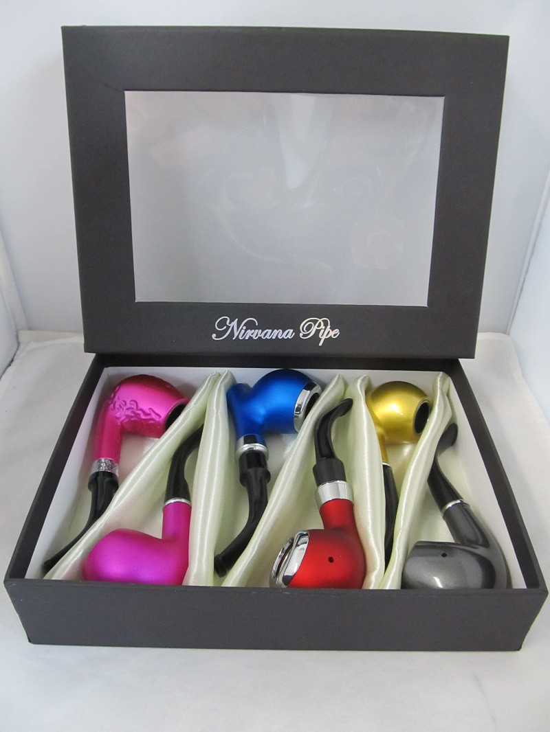 Nirvana Elegant Neon Color Wood Look Pipe Set – 6ct Display