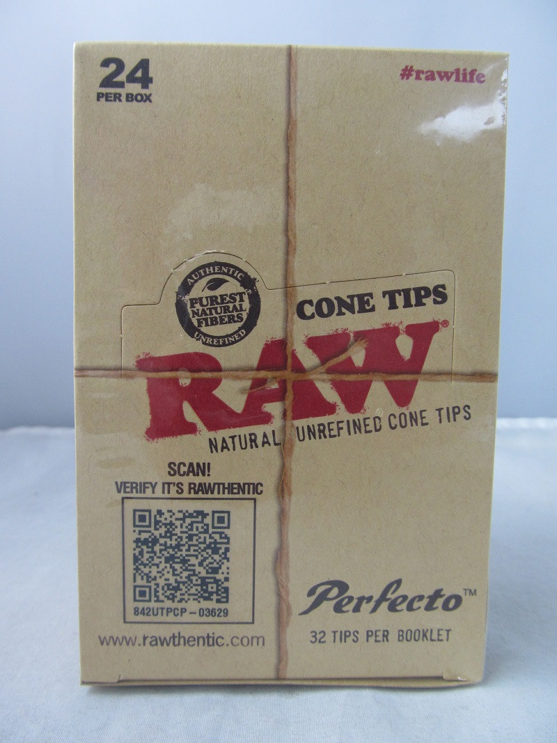 Organic Raw Perfecto Cone Tips 24ct for Rolling Enthusiasts