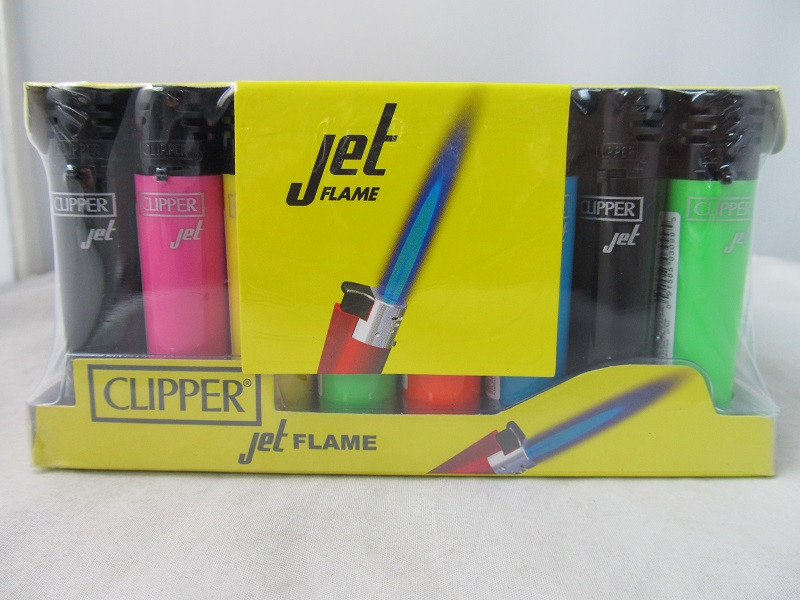 Clipper Lighter Jet Flame Shiny Assorted Colors Lighters (48 Count ...