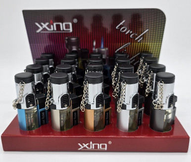 3.25" Triple Flame See Thru - Quality Triple Flame Lighter