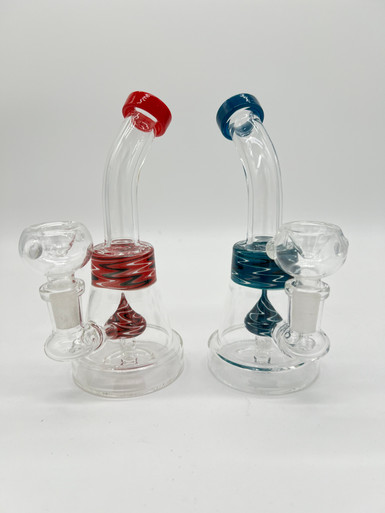 Colorful 5.5" Wig Wag Reversal Glass Pipe for Smoking