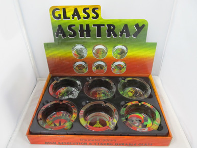 Colorful Rasta Small Ashtrays Set | Convenient 6CT Pack
