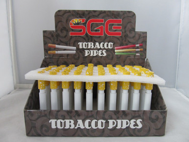 3" Premium Spring-Loaded One Hitter Metal Cigarette – 50ct Display