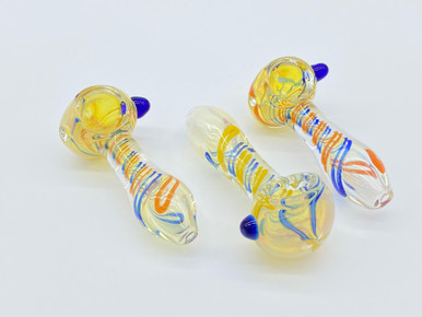 Unique 3" Cyclone Color Hand Pipe for Smoking Enthusiasts
