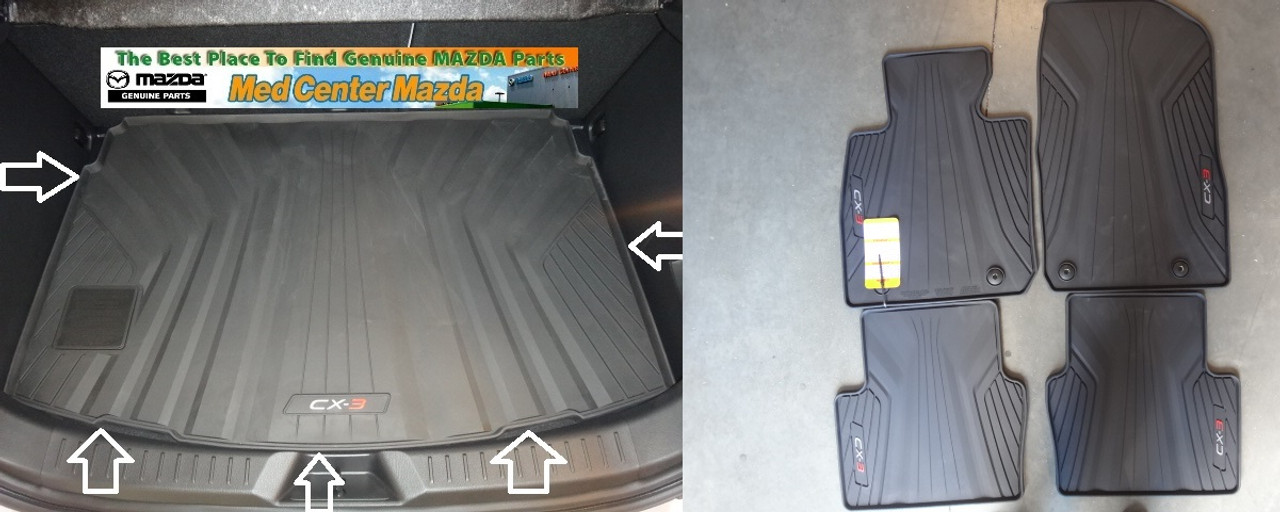 Mazda CX 3 Rear Rubber Cargo Tray and a set of 4 All Weather Floor Mats