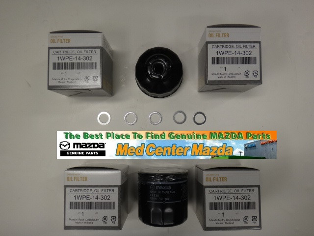 Genuine Mazda with SKYACTIV® TECHNOLOGY Oil Filter Pack of 5, 5 washers ...