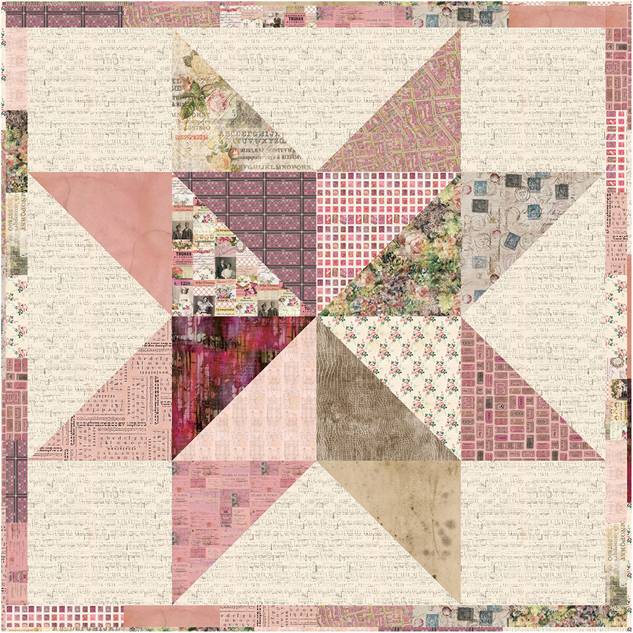 Tim Holtz Palette Red - Red Standout Star Quilt - FreeSpirit Fabrics