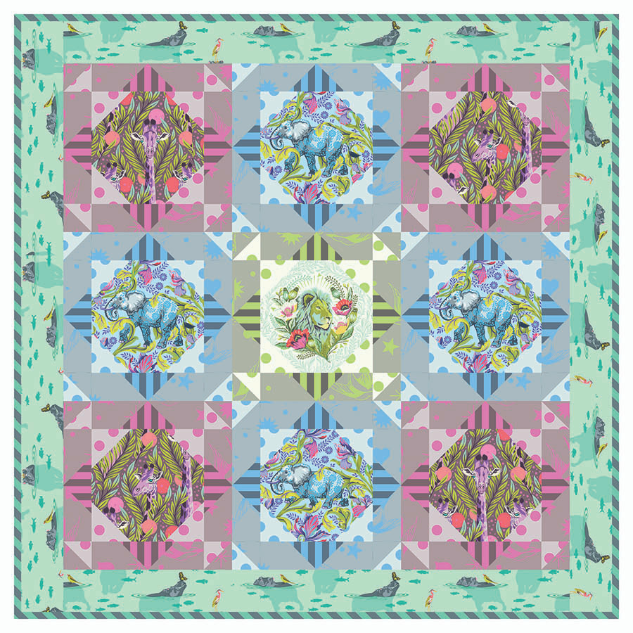 Tula Pink - Snuggle Time Quilt (Green) - FreeSpirit Fabrics