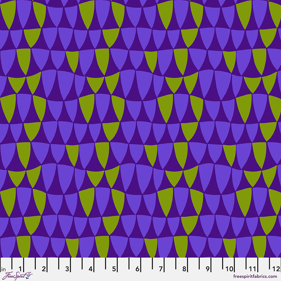 Gloriosa Garden | Soft Triangle - Purple | Jane Sassaman | FreeSpirit ...