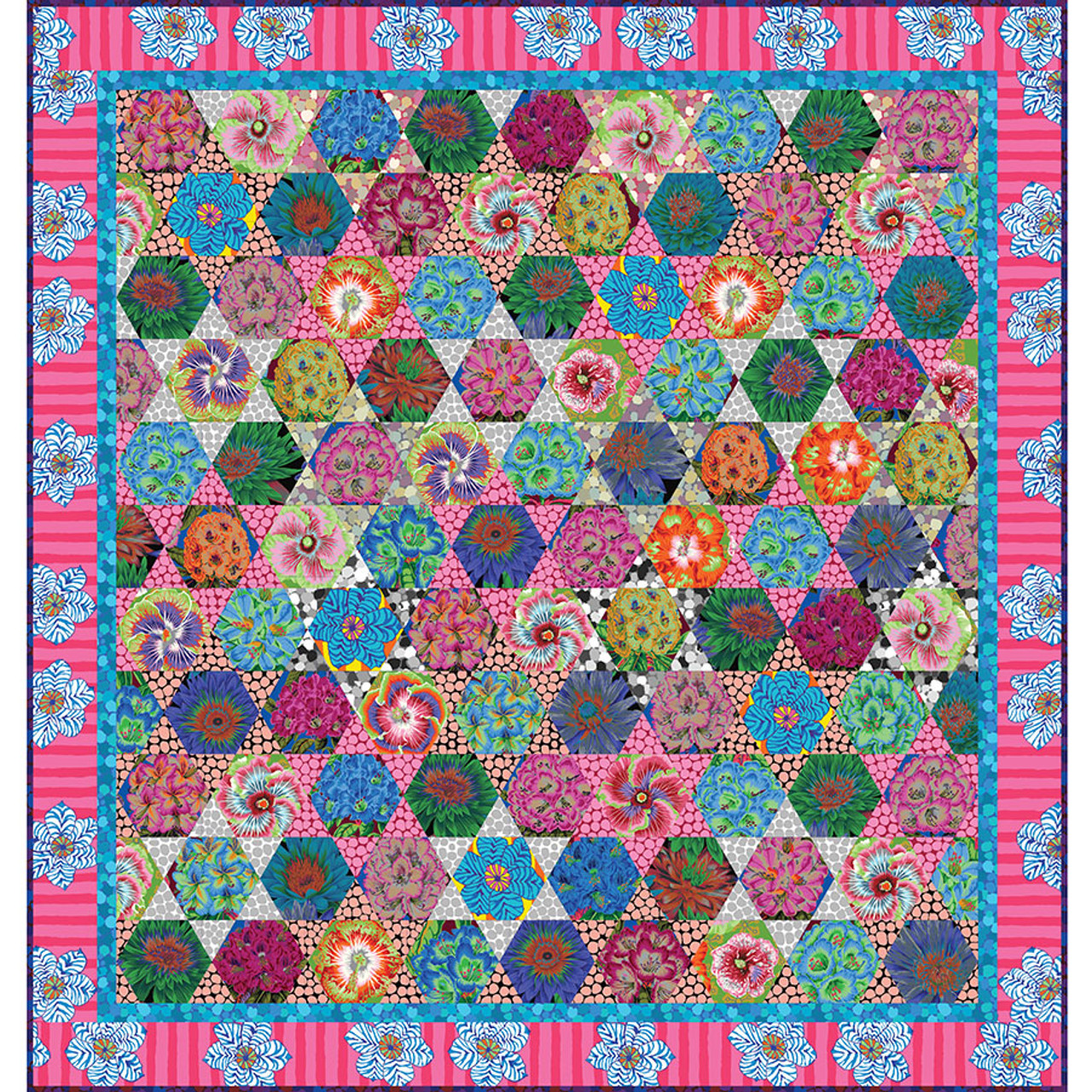 Kaffe Fassett Collective Mediterranean Hexagons Quilt Freespirit