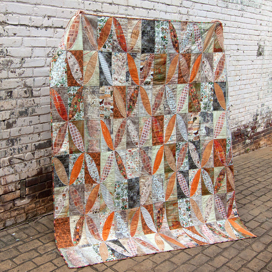 Tim Holtz Palette Orange -Burnished Quilt - FreeSpirit Fabrics