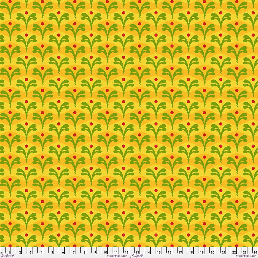 Sprout - Yellow || Vegetable Patch - FreeSpirit Fabrics
