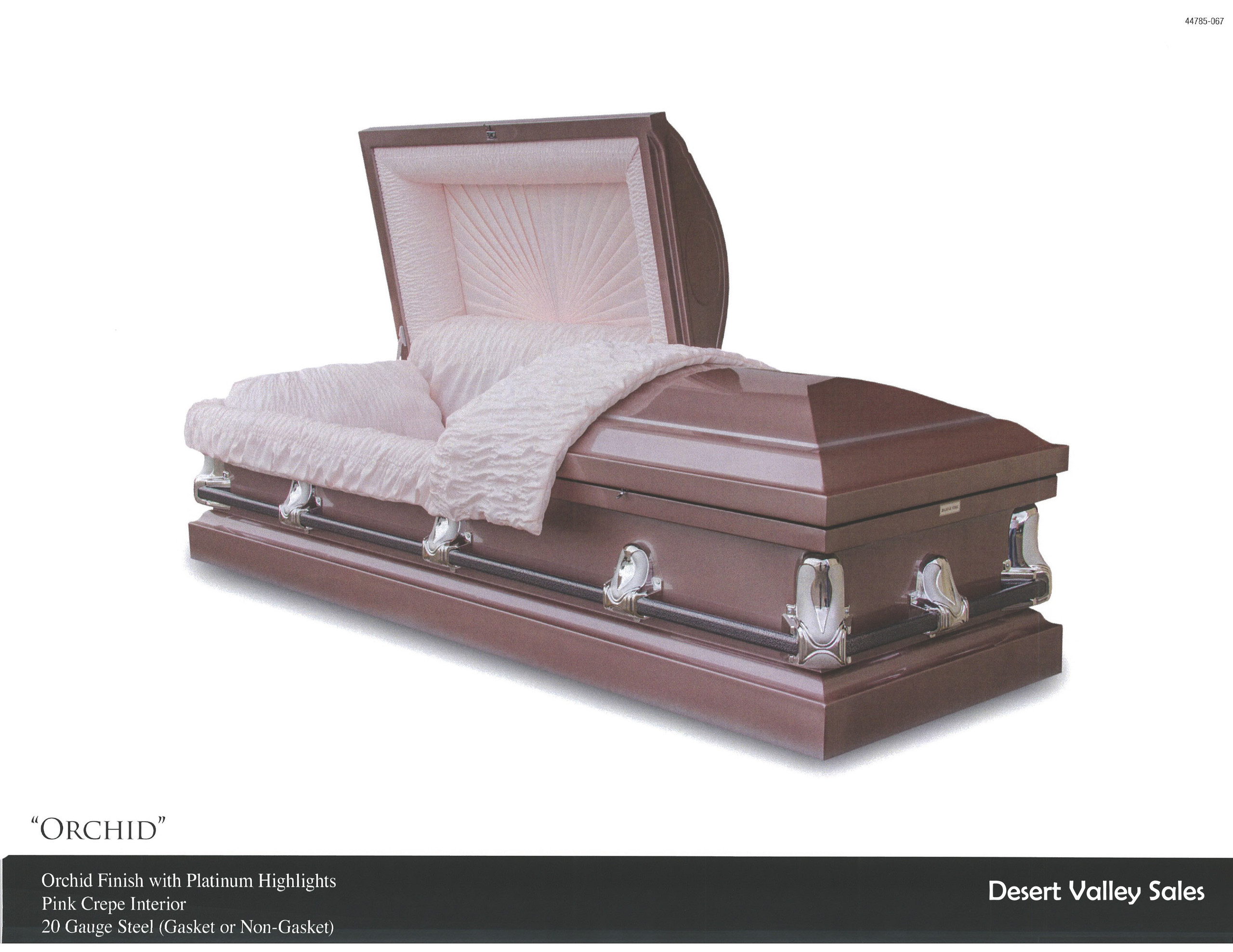 Orchid 20 Gauge Steel Casket