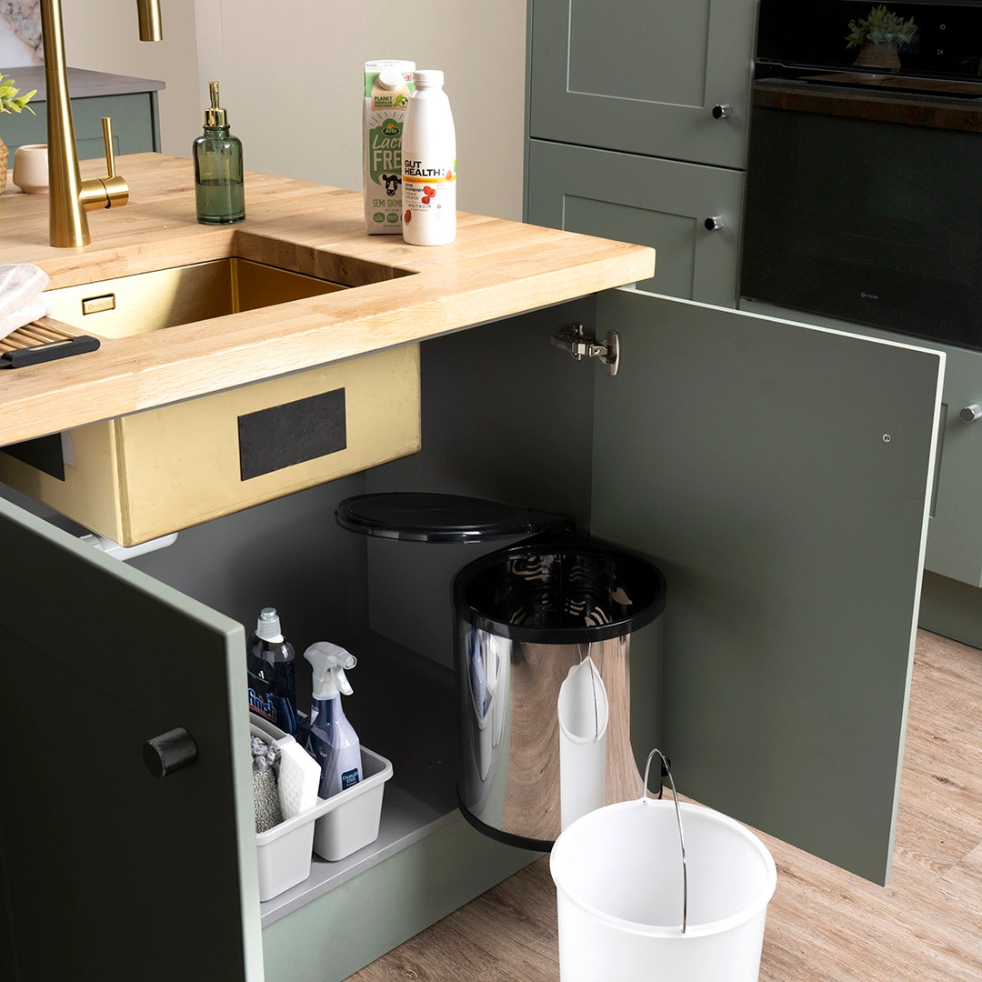 Caple Base Mounted 14L Swing Out Bin - Laundry Company