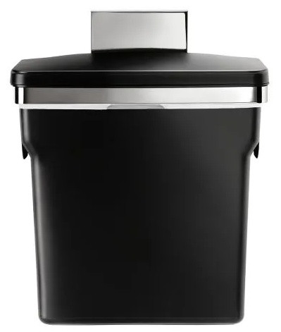 Simplehuman 10 Litre In-Cabinet Hanging Kitchen Bin - Black