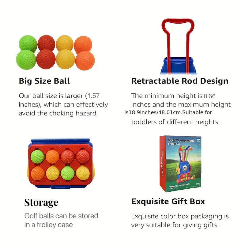Golf Combination Plastic Golf Set Red & Blue