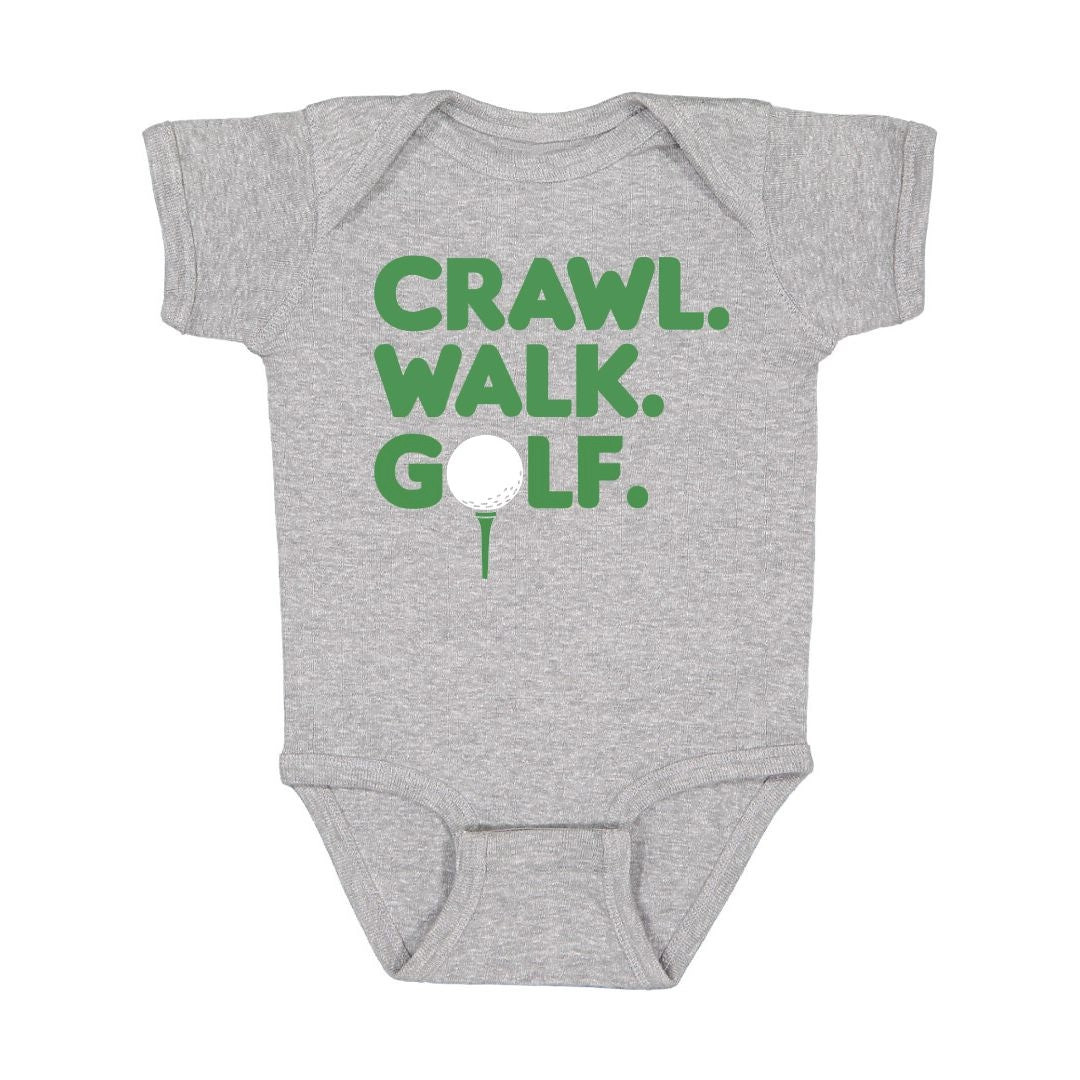 Crawl. Walk. Golf Infant Onesie