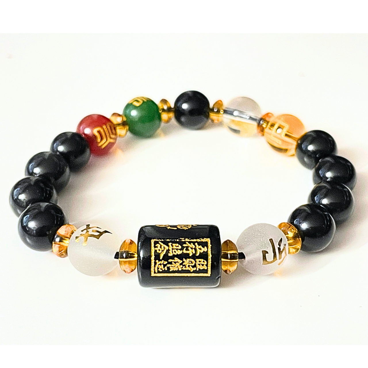 Feng Shui Obsidian five Element Bracelet