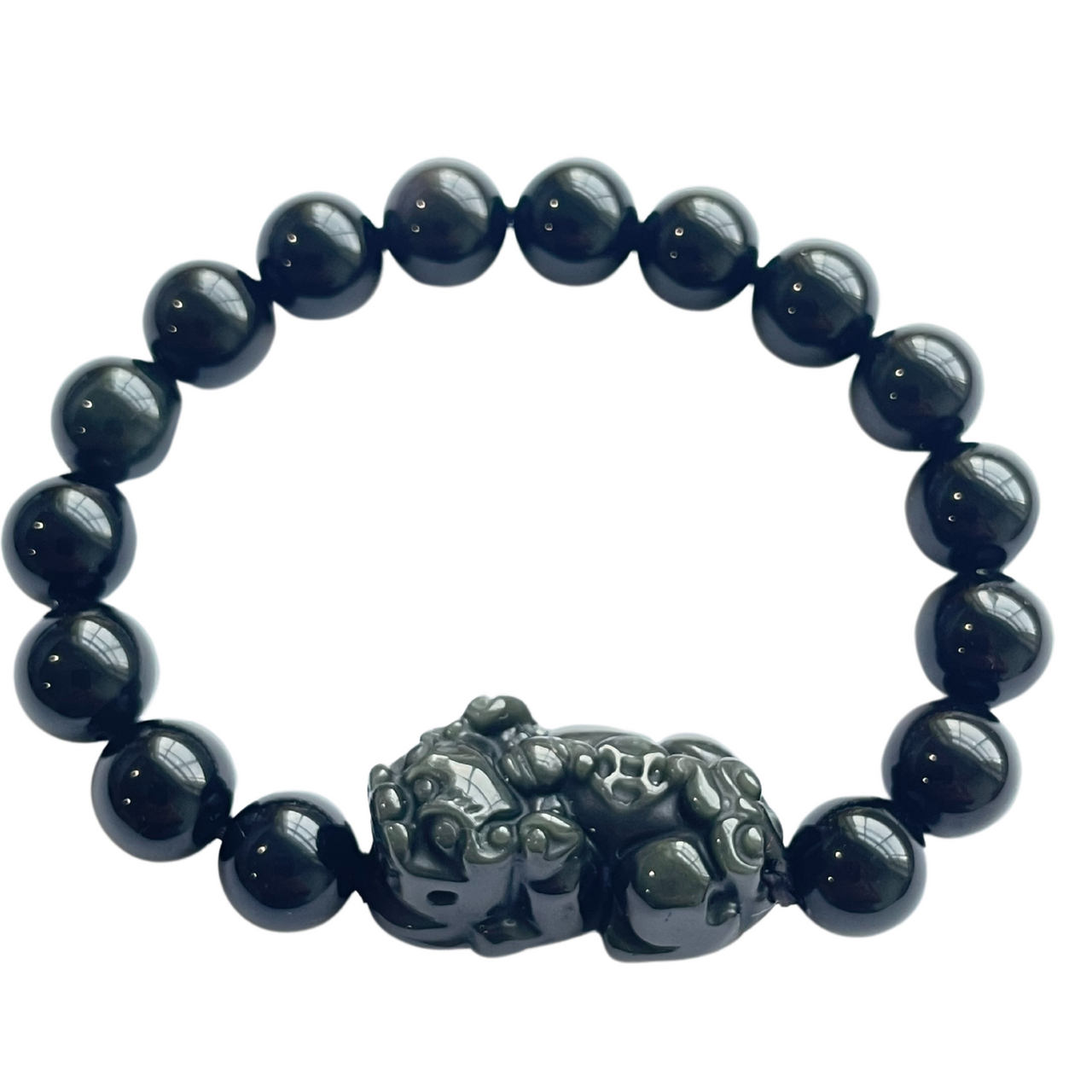 Feng Shui Obsidian Pi Yao Bracelet