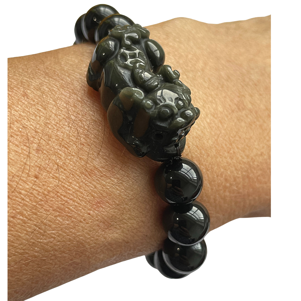 Feng Shui Obsidian Pi Yao Bracelet