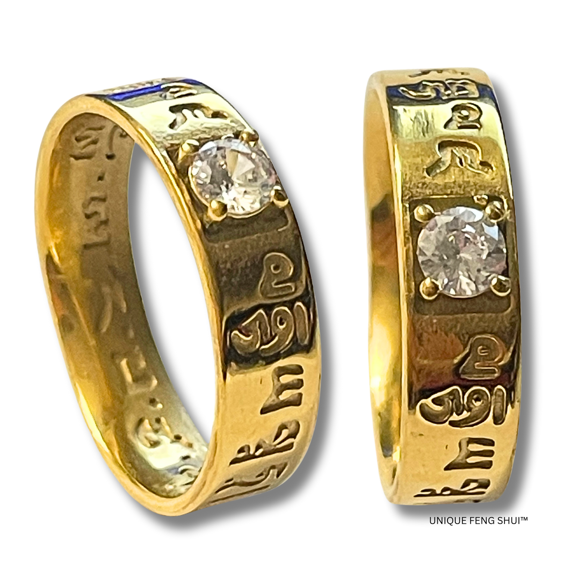 White Dzambala Wealth Mantra Ring - Unique Feng Shui™