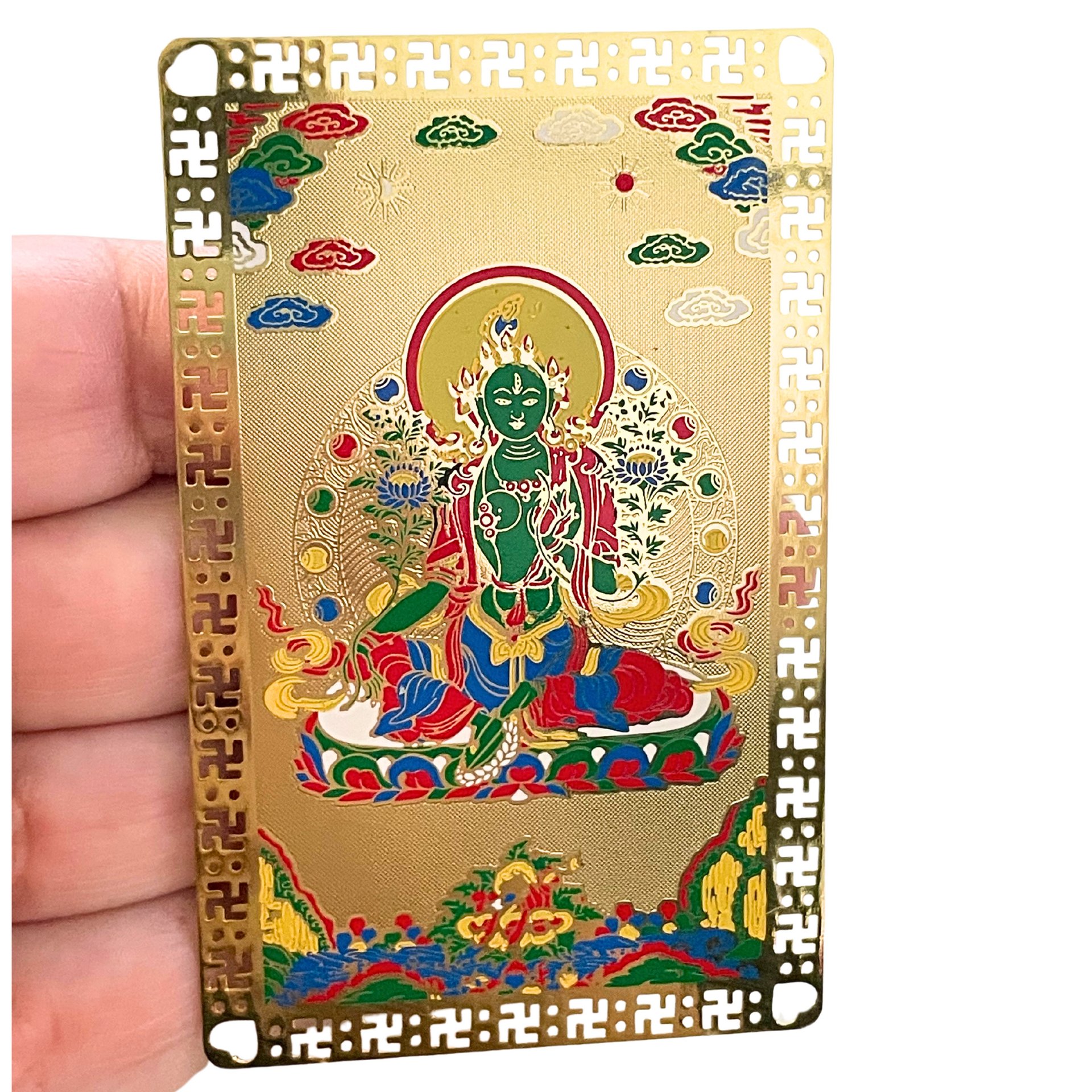 GREEN TARA AMULET STICKER - 2 stickers - Unique Feng Shui™