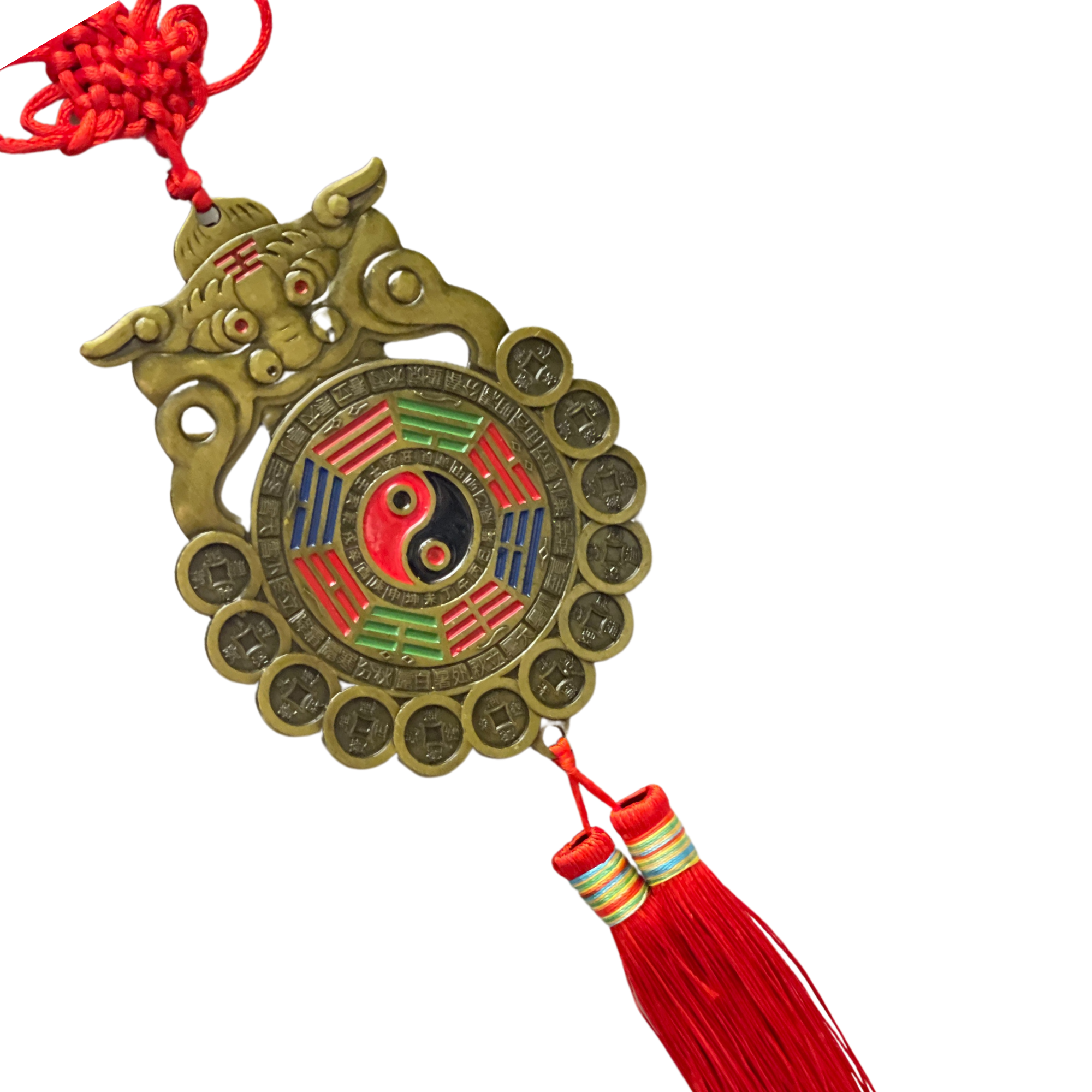 Foo Dog Bagua Mirror Charm - Unique Feng Shui™