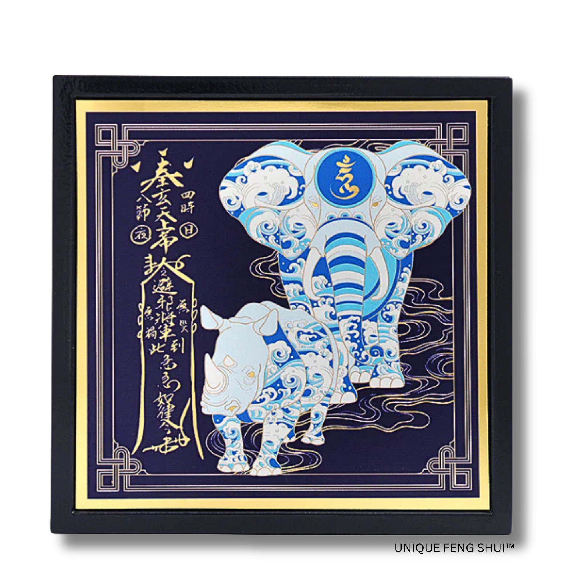 Anti Burglary Plaque 2026 with Rhino, Elephant and Water Motif - Unique ...