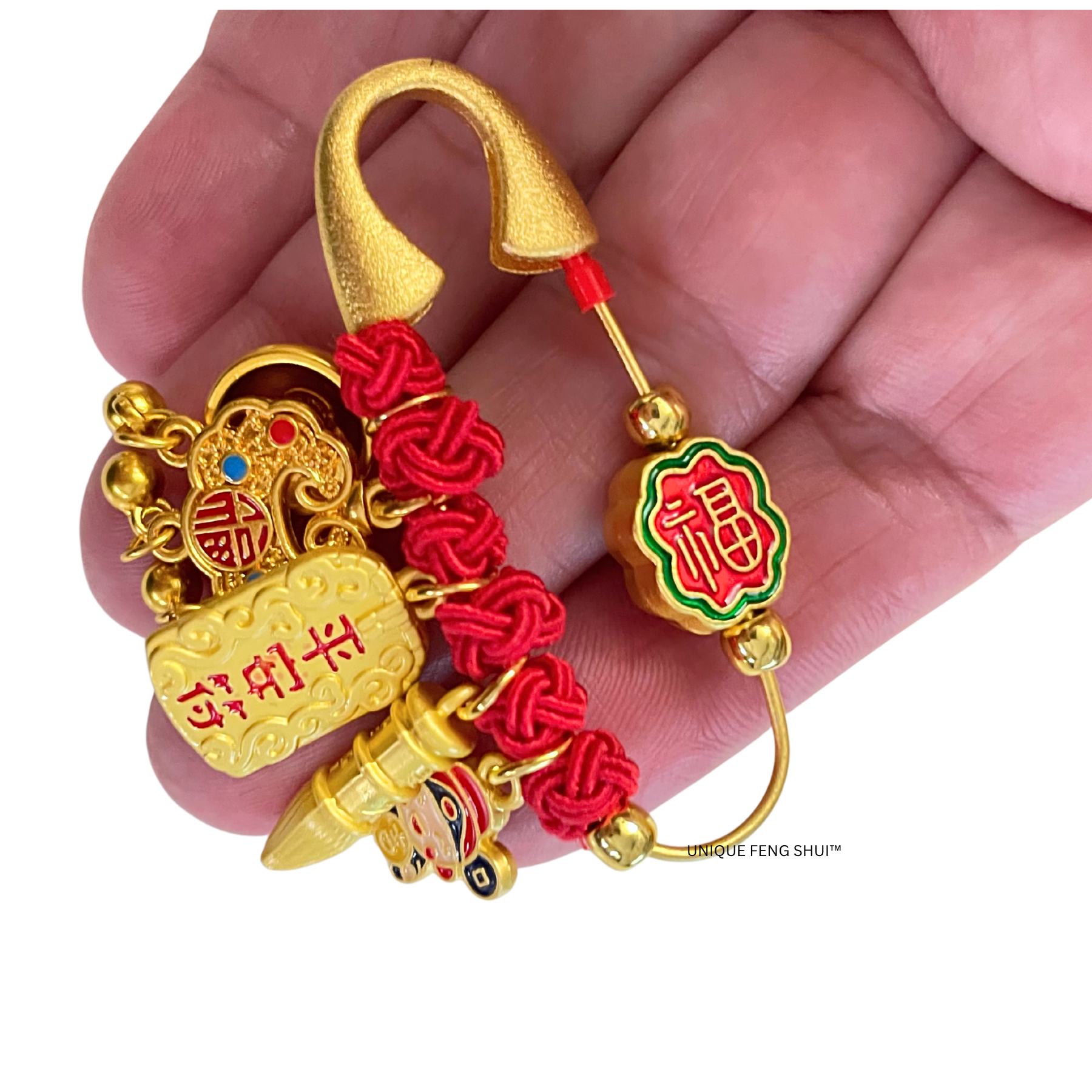 Multi-Charm Pin for Continuous Luck and Protection - Unique Feng Shui™