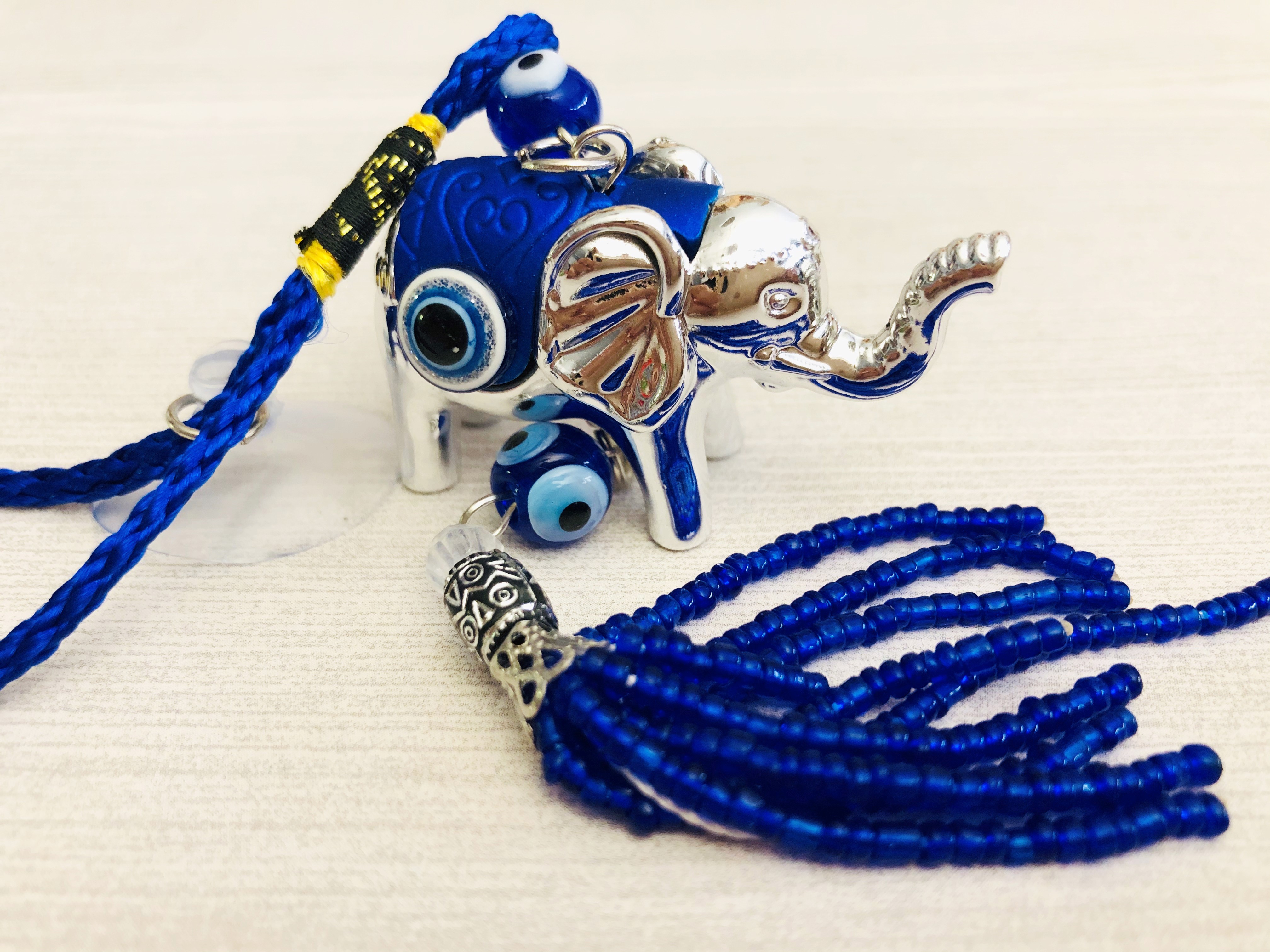 Elephant Evil Eye Charm with Suction Cap
