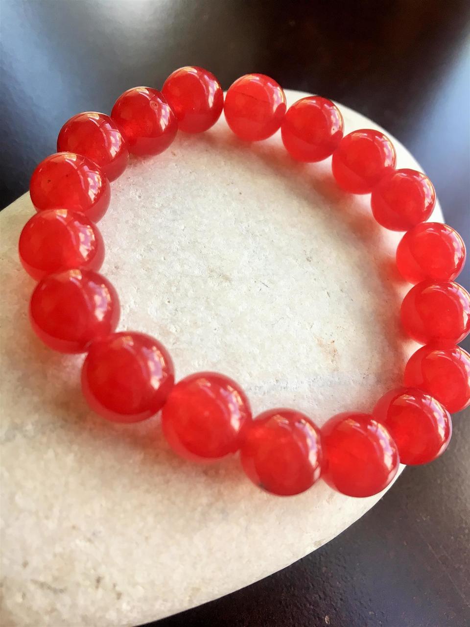 Feng Shui Red Jade Bracelet