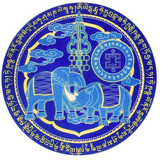 Blue Elephant Rhino Sticker Anti robbery Amulet