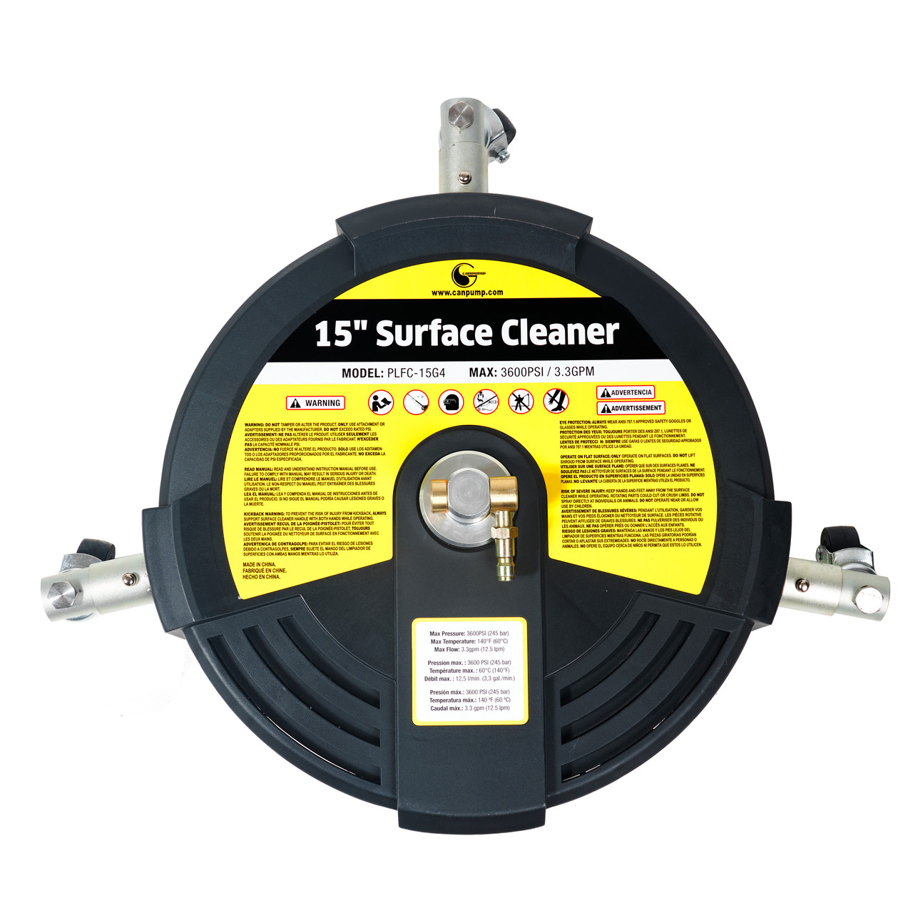 Canpump 15-in Plastic Surface Cleaner, 3600 psi