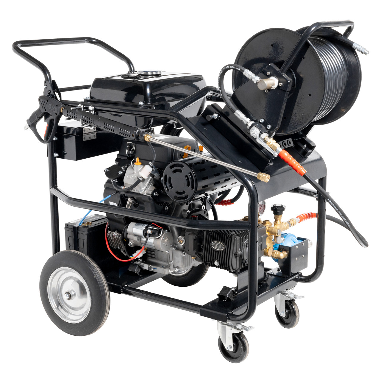 Canpump Cold Water Sewer Jetter: 24 hp V-Twin Engine, 5000 psi @ 6.6 US gpm